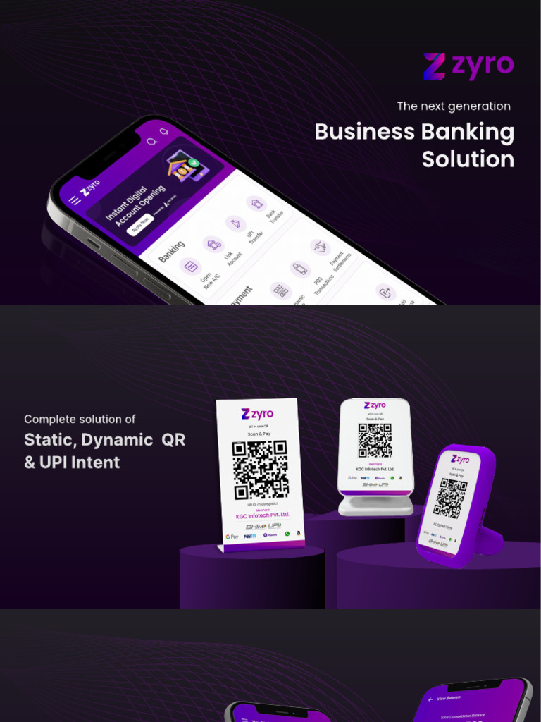 Zyro: Next-Gen Business Banking Solutions | PDF | Point Of Sale | Debit ...