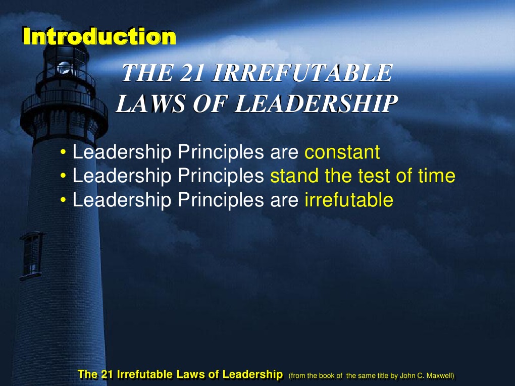 00 - Introduction of 21 Laws of Leadership | PDF