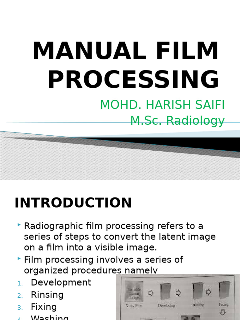 Manual Radiographic Film Processing Steps | PDF | Chemical Compounds ...