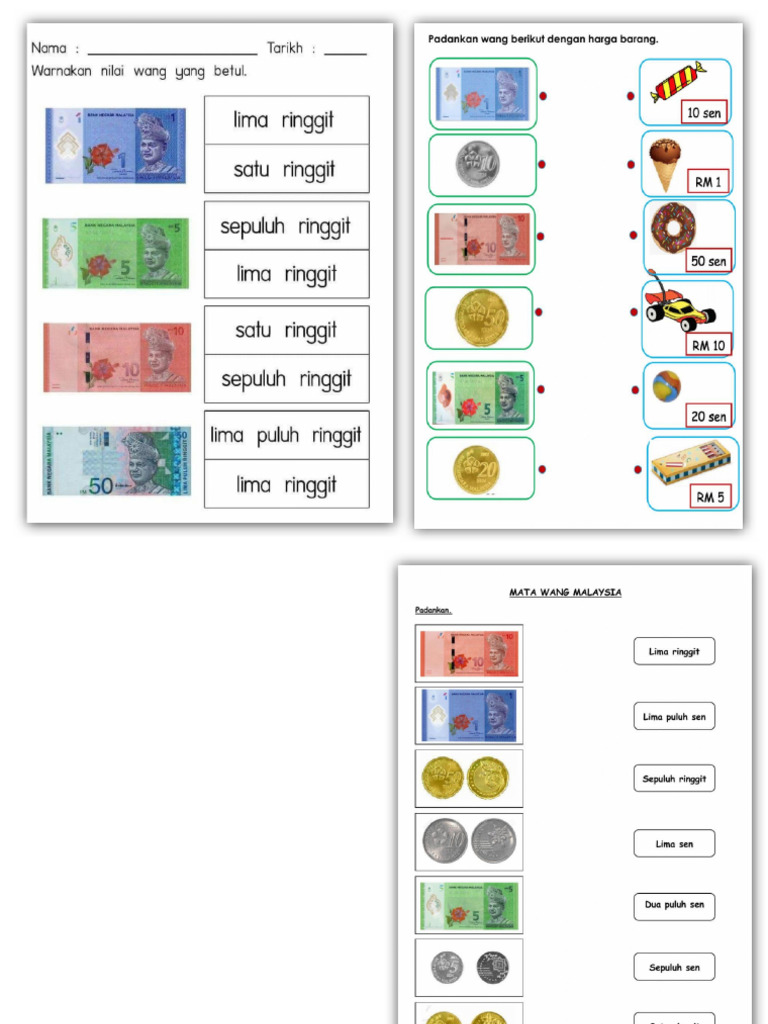 Latihan Wang Tahun 1 | PDF