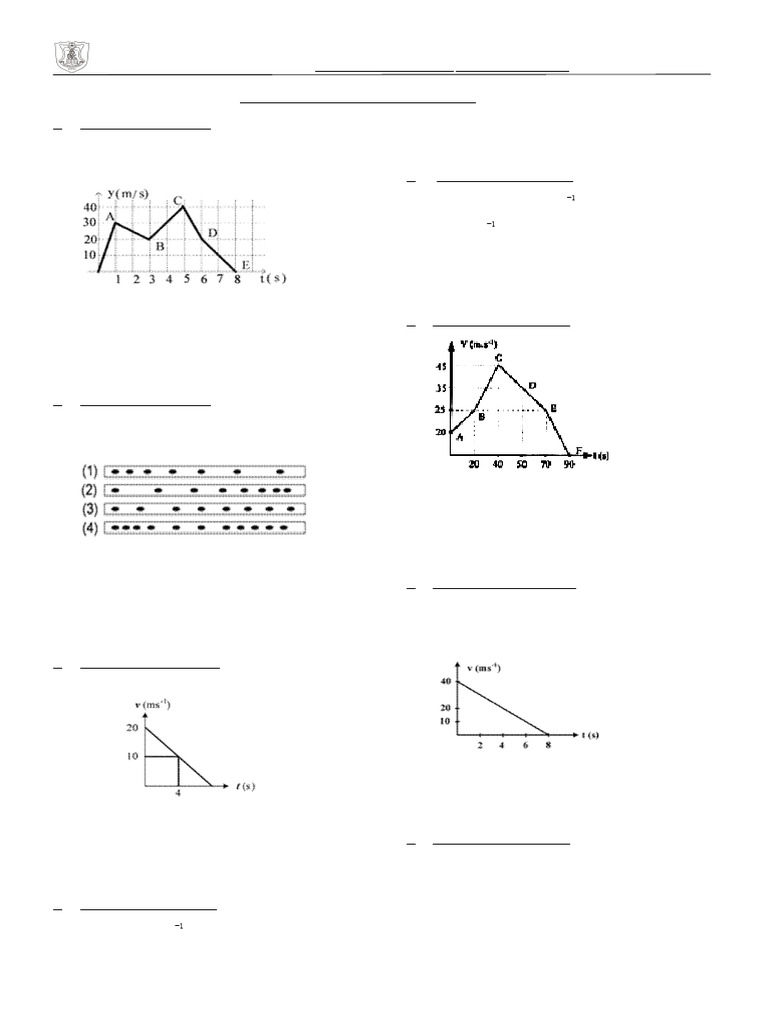 Soal UN Fisika: Grafik GLB dan GLBB | PDF