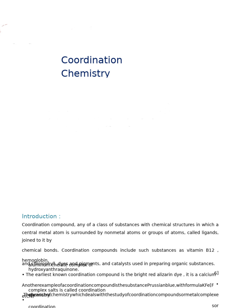 IUPAC Nomenclature of Coordination Compounds | PDF | Coordination ...