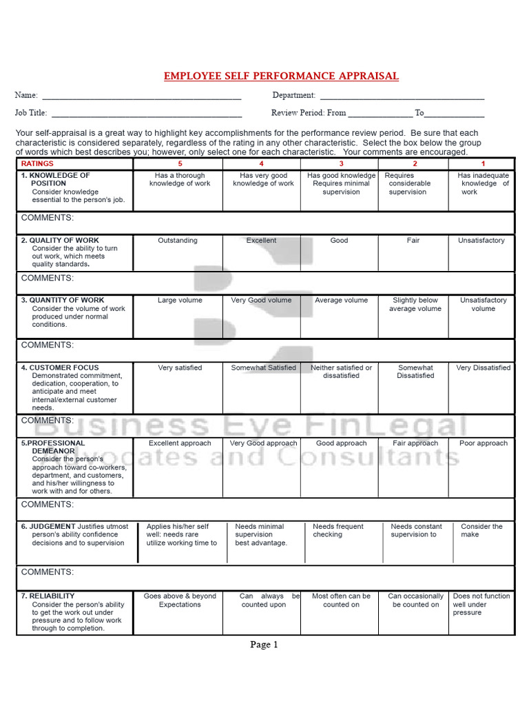 Employee Appraisal Format | PDF | Performance Appraisal | Social Psychology