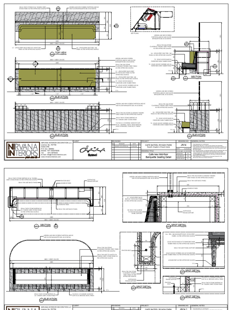 JN14-Cafe New Midfloor Banquette Seating Detail | PDF | Architectural ...