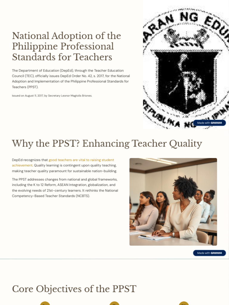 Philippine Professional Standards for Teachers | PDF | Learning | Teachers