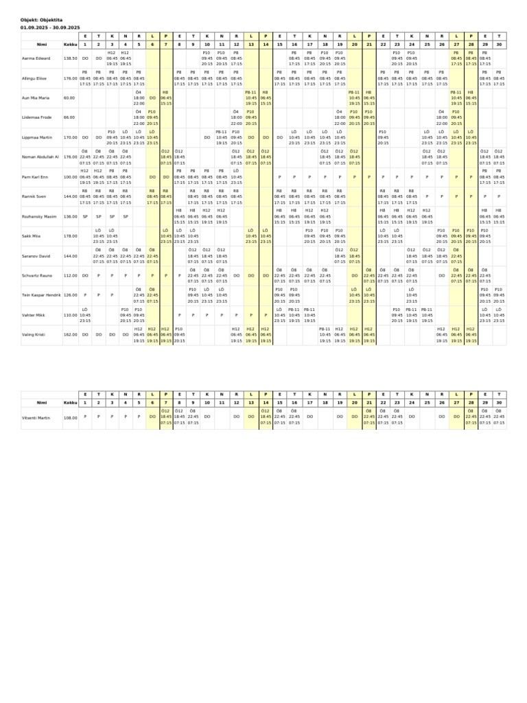 Aun Mia Maria Schedule Overview | PDF