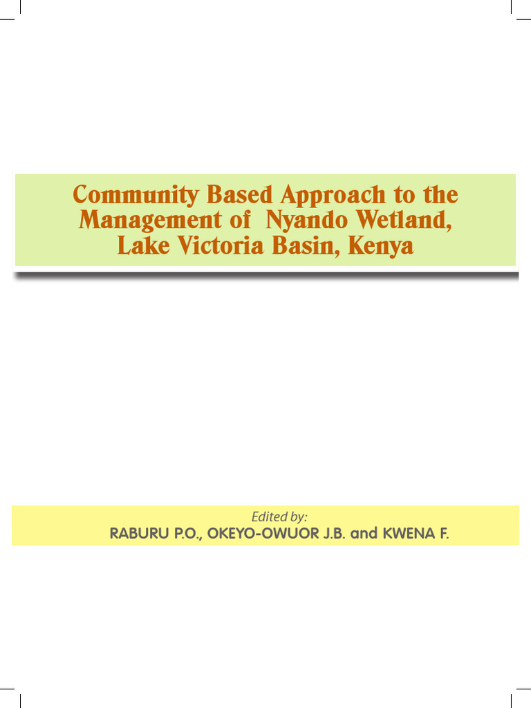 The People of Nyando Wetlands Socio Econ | PDF | Wetland | Lake