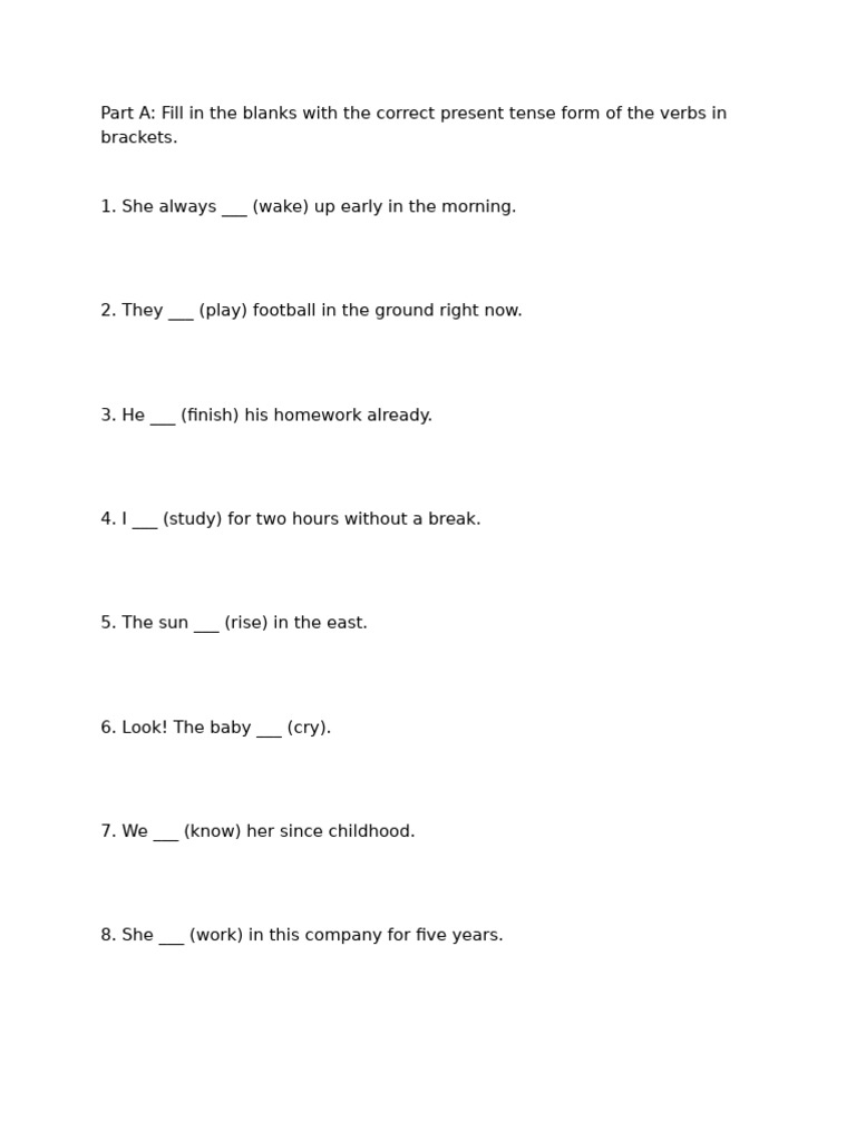 Present Tense | PDF