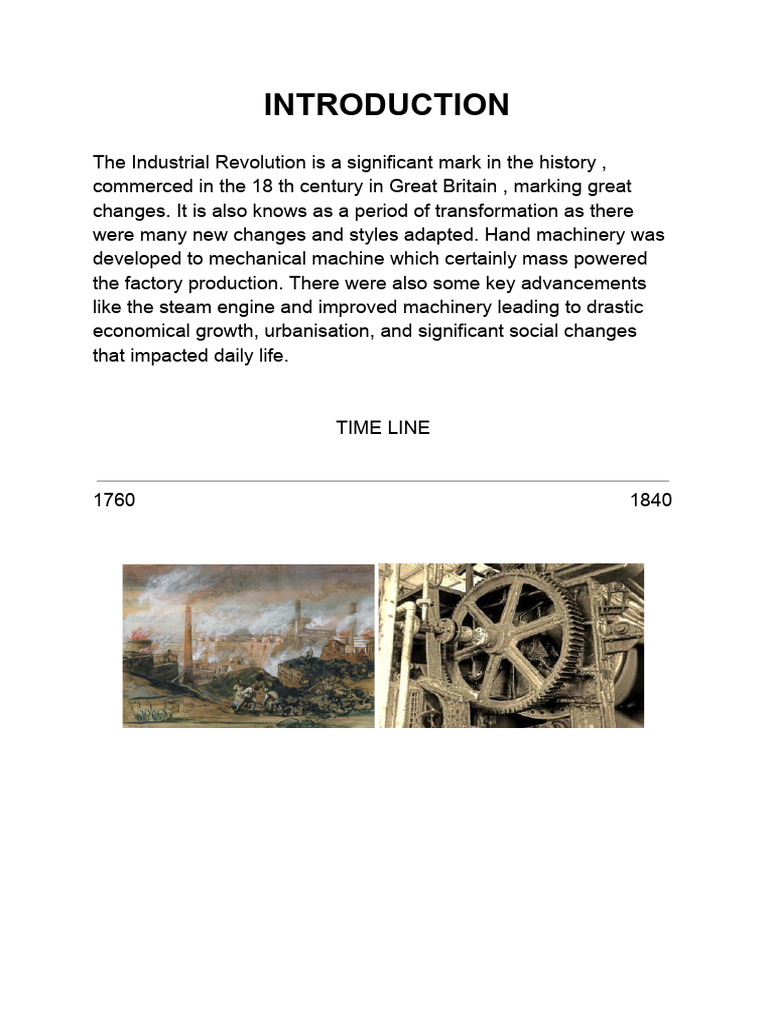 Industrial Revolution: Causes and Impacts | PDF | Industrial Revolution ...