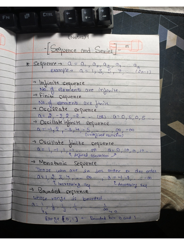 Sequence and Series Notes (Eng Maths1) | PDF