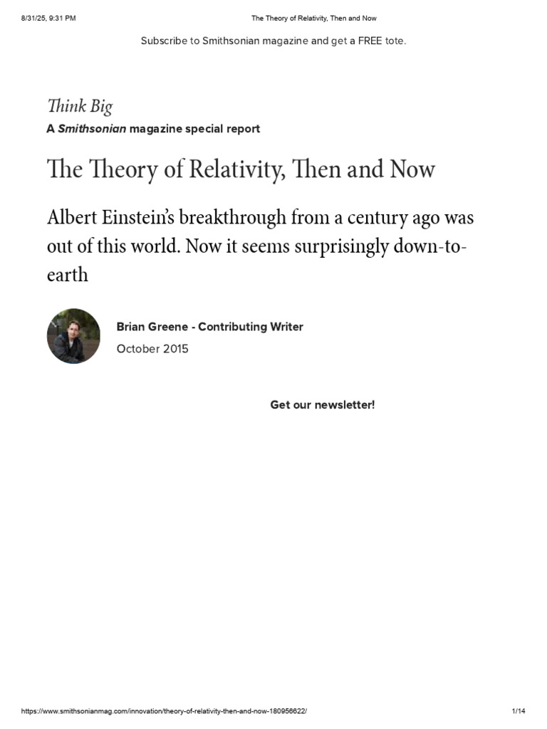 Evolution of Einstein's Relativity Theory | PDF | Gravity | Ligo
