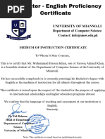 Request for MOI Certificate from University | PDF