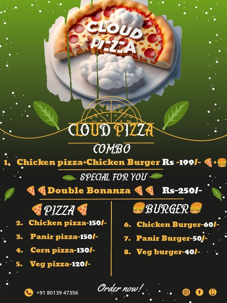 Cloud Pizza Menu2 | PDF