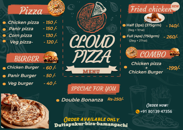 Cloud Pizza Menu 5 | PDF