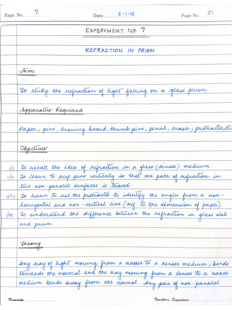 Prism Experiment | PDF