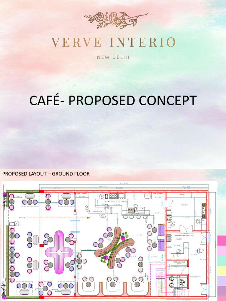 Café Design Concept and Layout Plans | PDF | Architectural Design ...