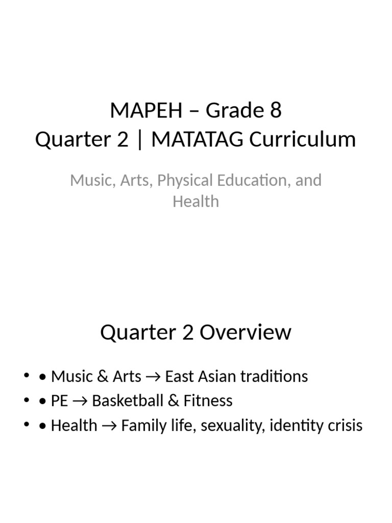Grade8 MAPEH Q2 Matatag | PDF