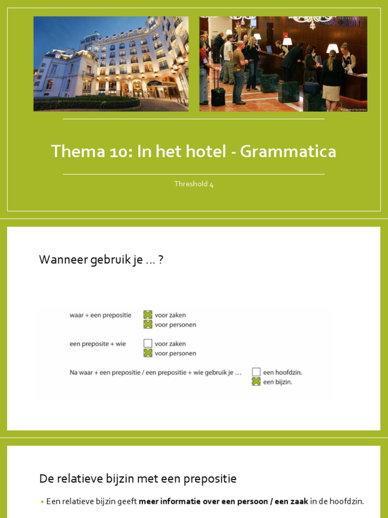 Thema 10 - de Relatieve Bijzin | PDF
