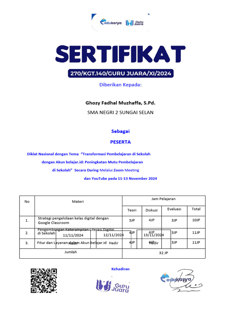 Sertifikat Ghozy 2 | PDF