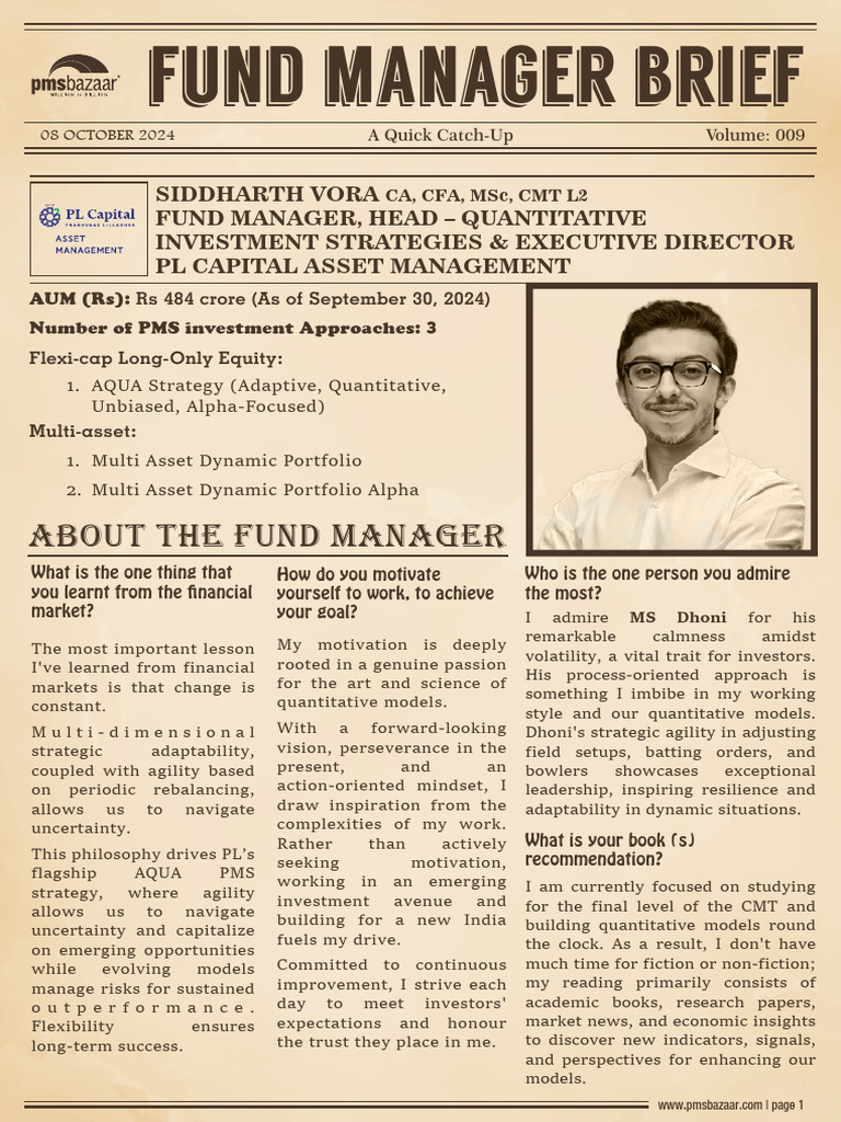 PMSBazaar Fund Manager Brief Vol 9 | PDF | Investment Management ...