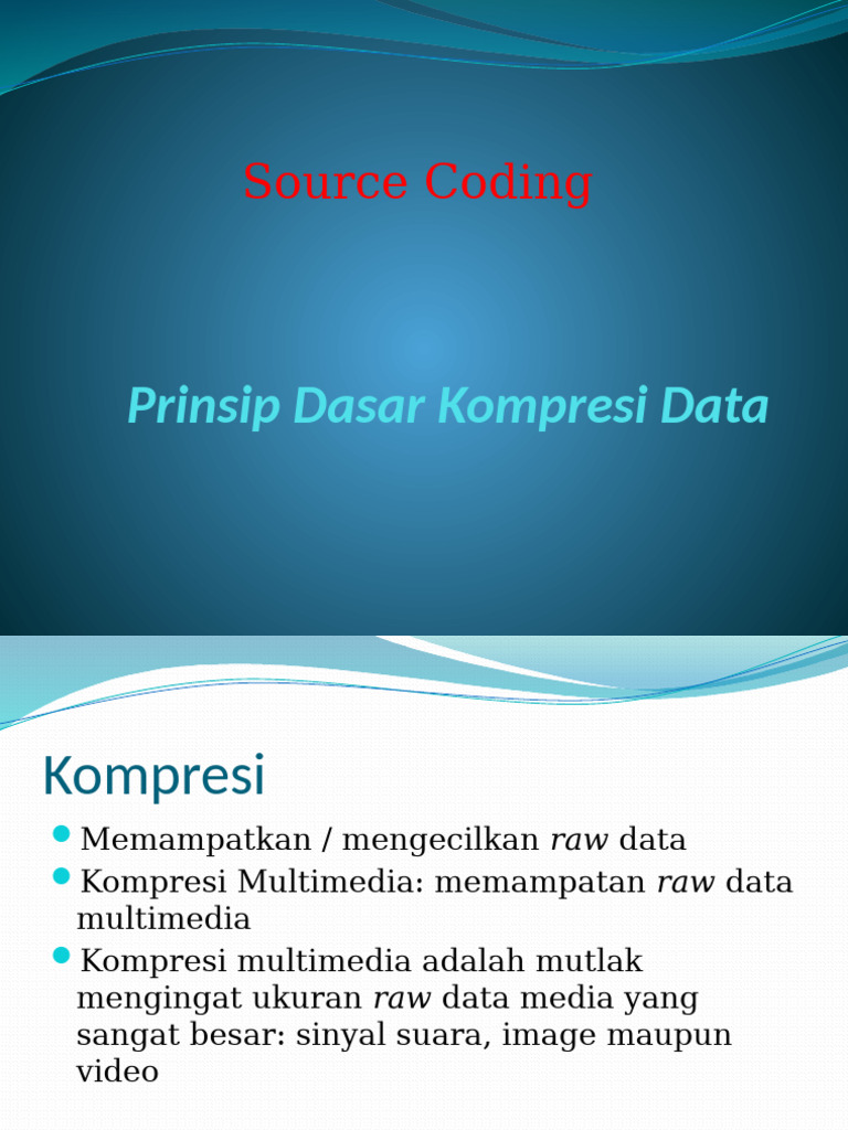 02 Prinsip Kompresi Dan RLE | PDF | Data Compression | Applied Mathematics