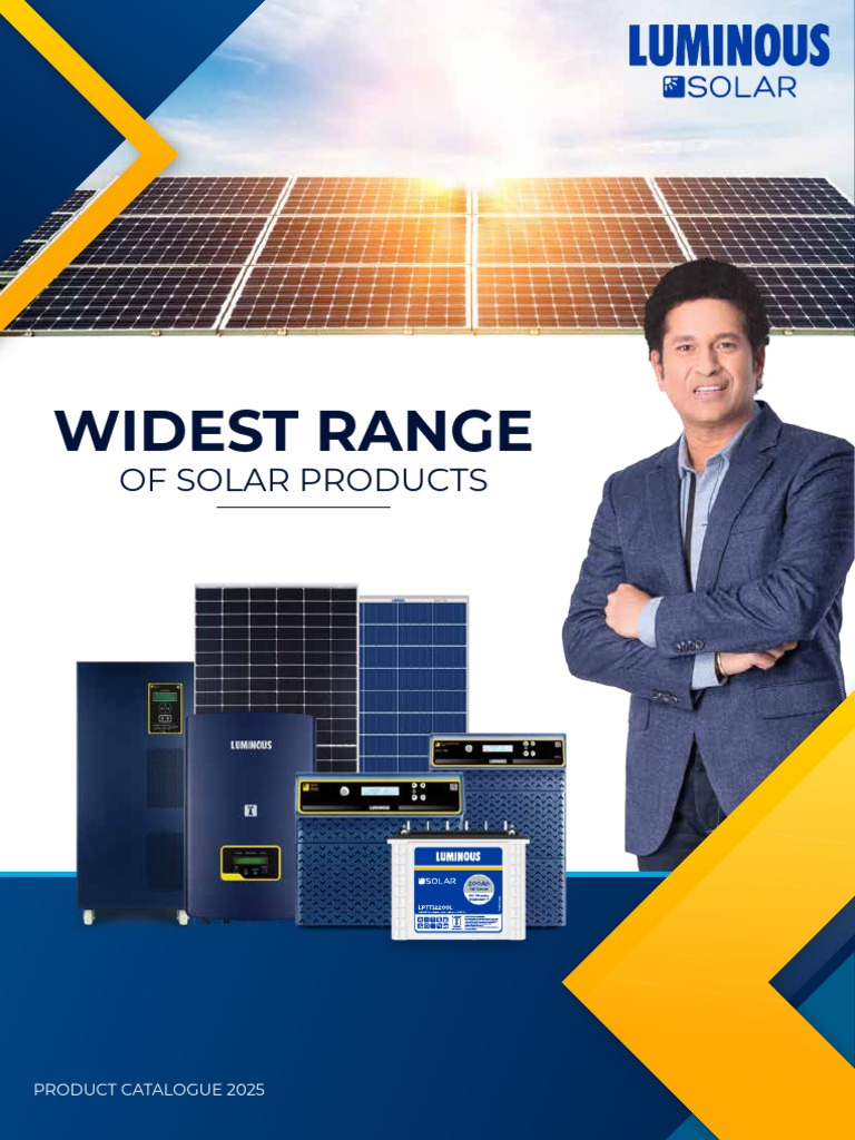 Luminous Solar Products Catalogue 2025 | PDF | Solar Panel | Photovoltaics