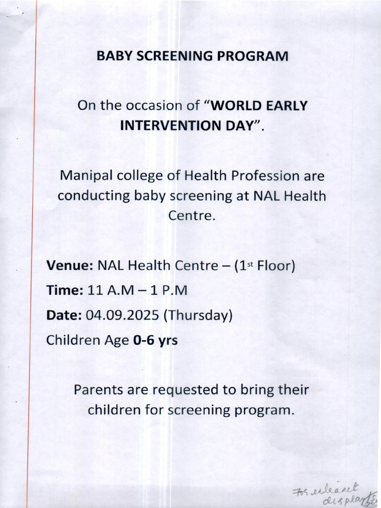 Baby Screening 0001 | PDF