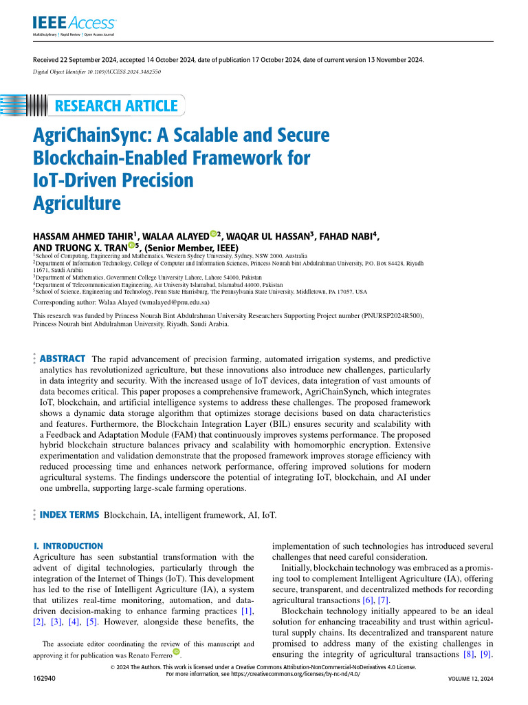 AgriChainSync A Scalable and Secure Blockchain-Enabled Framework For IoT-Driven Precision ...