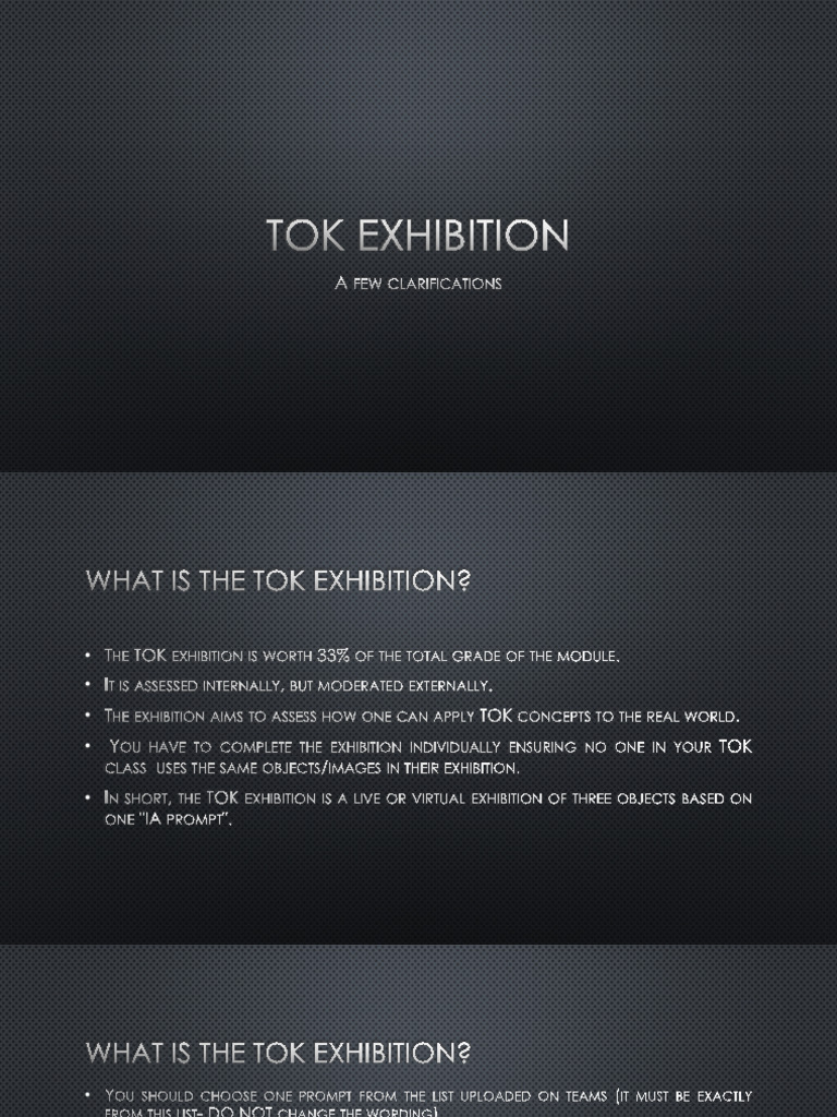 TOK Exhibition Intro | PDF