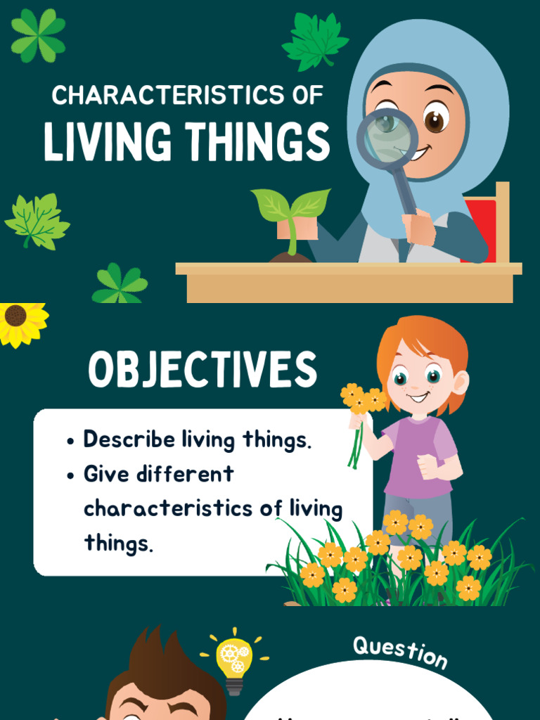 Characteristics of Living Things Science | PDF