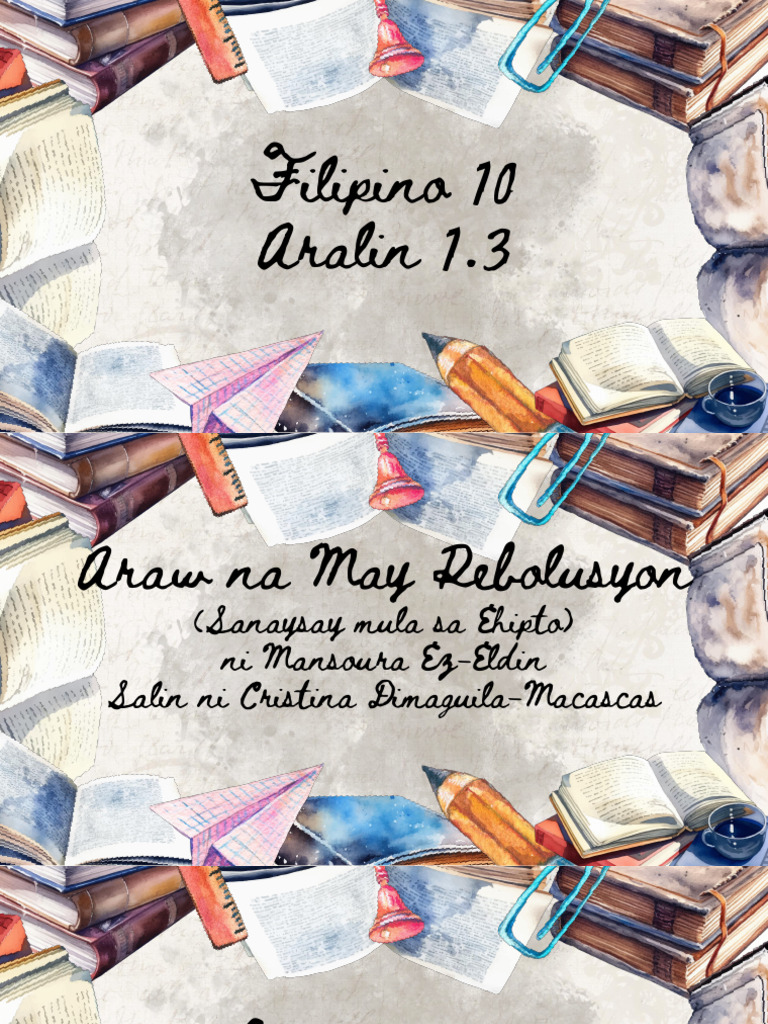 Filipino 10 Aralin 1.3 | PDF