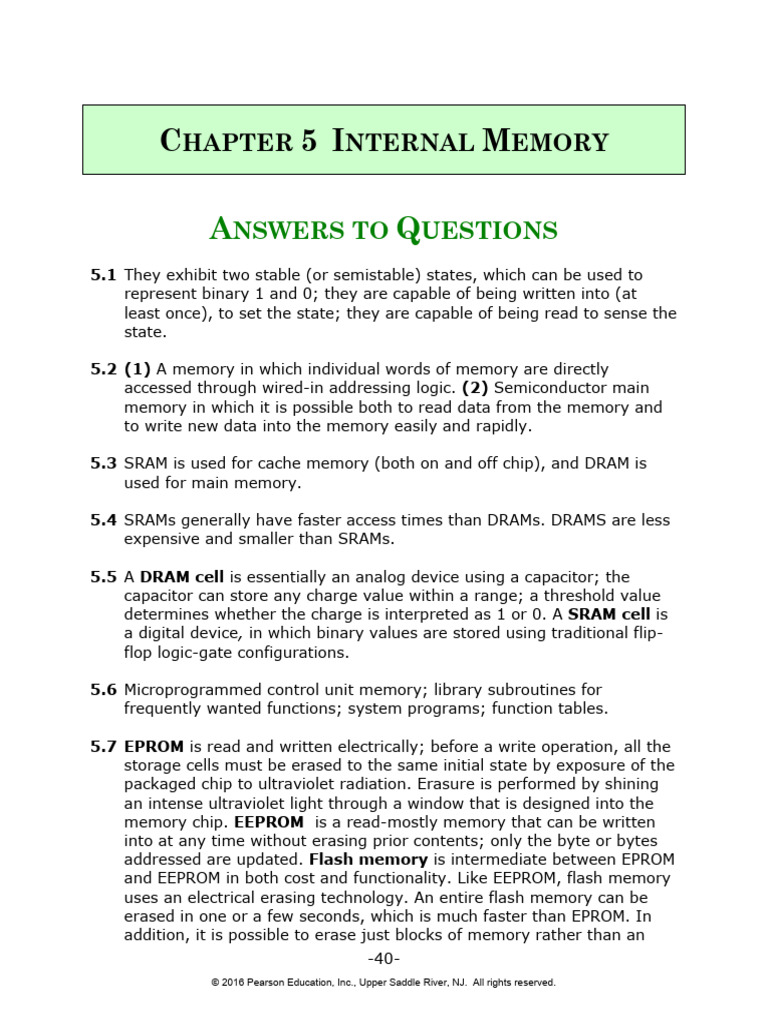 計算機組織 Stallings 10 Ch5 | PDF | Computer Memory | Random Access Memory