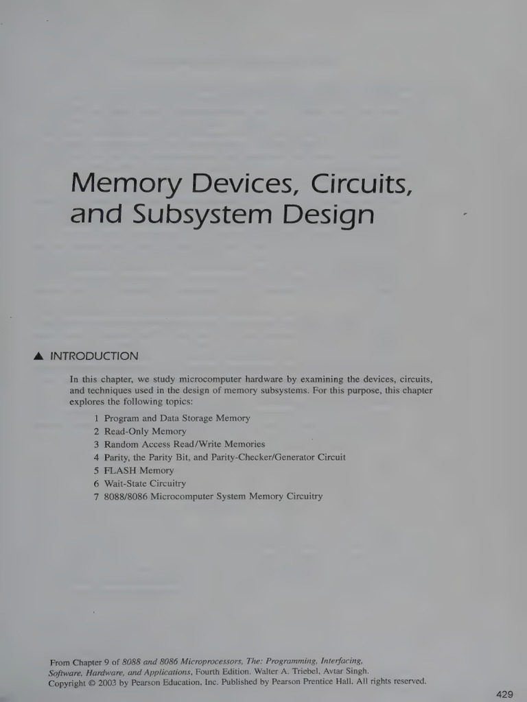 微算機 課本CH9 | PDF | Computer Data Storage | Random Access Memory
