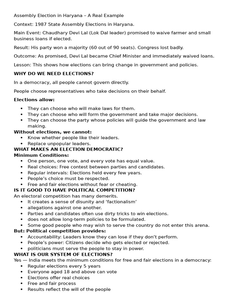 Why Do We Need Elections? | PDF | Elections | Electoral District