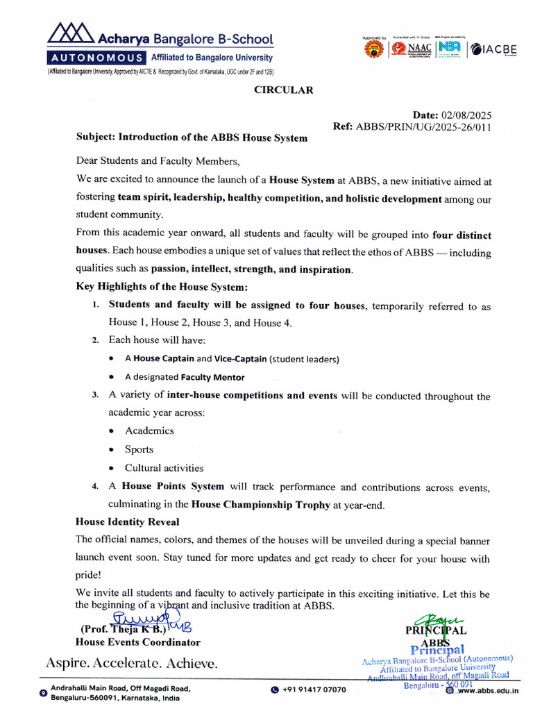House Division Circular | PDF