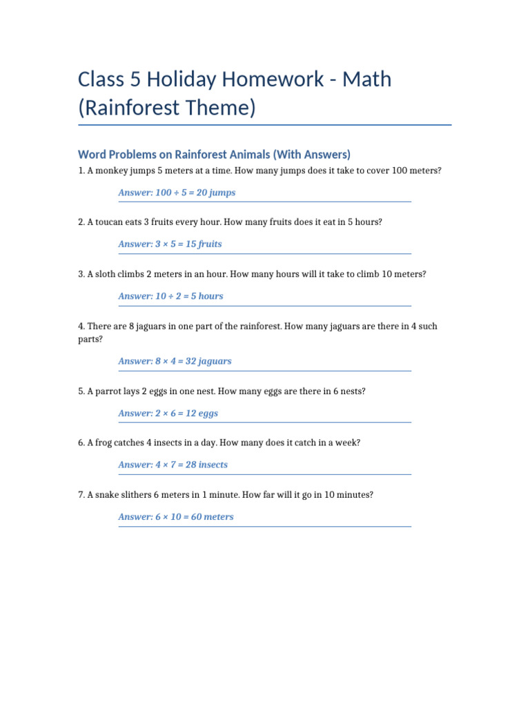 Class 5 Math Word Problems With Answers | PDF