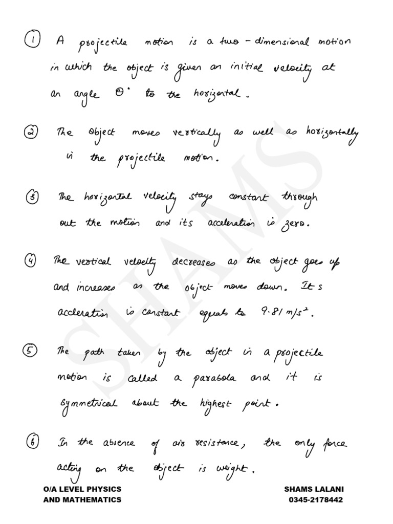 Understanding Projectile Motion in Physics | PDF | Projectiles | Velocity