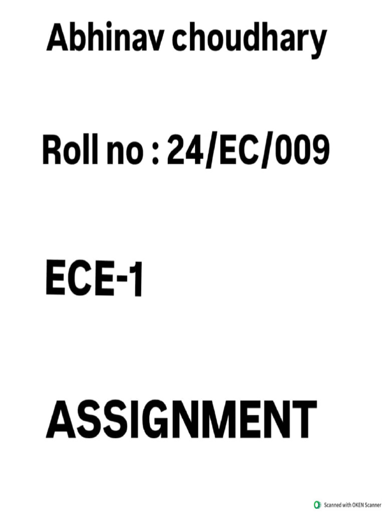 Abhinav Assignment (24EC009) | PDF