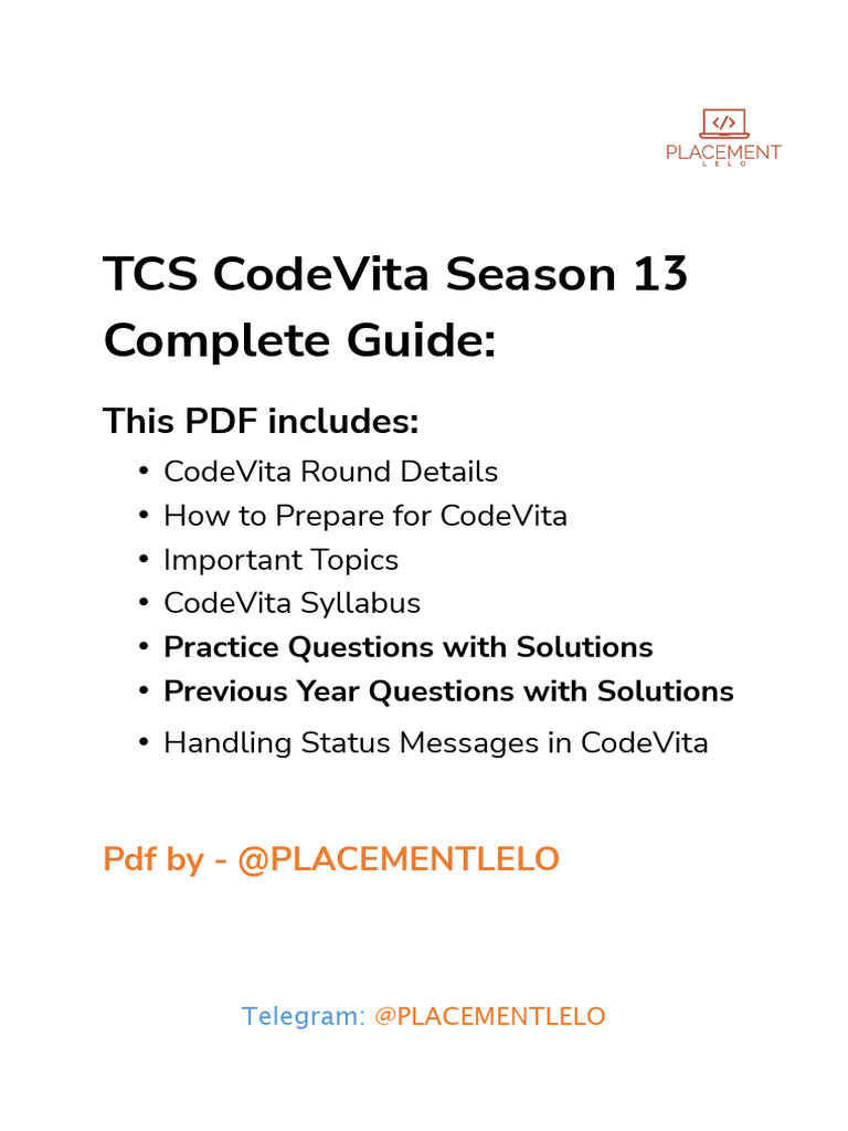 TCS CodeVita Season 13 Complete Guide | PDF | Vertex (Graph Theory) | Dynamic Programming