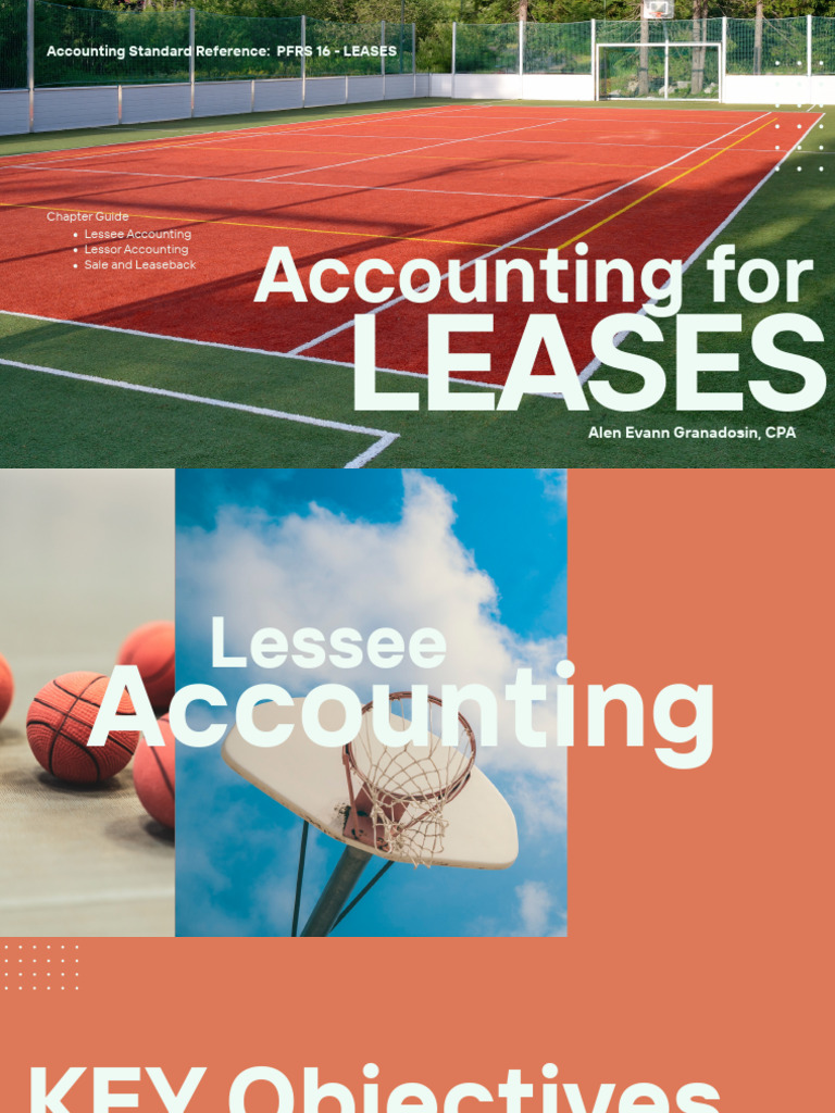 Lessor and Lessee Accounting Under PFRS 16 | PDF | Lease | Private Law