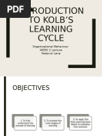 Kolbs Questionnaire | PDF