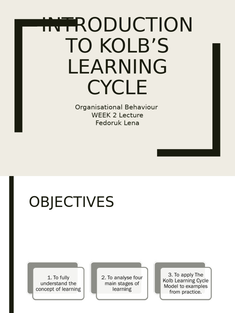 Kolb's Four Stages of Learning Cycle | PDF | Learning Styles | Learning