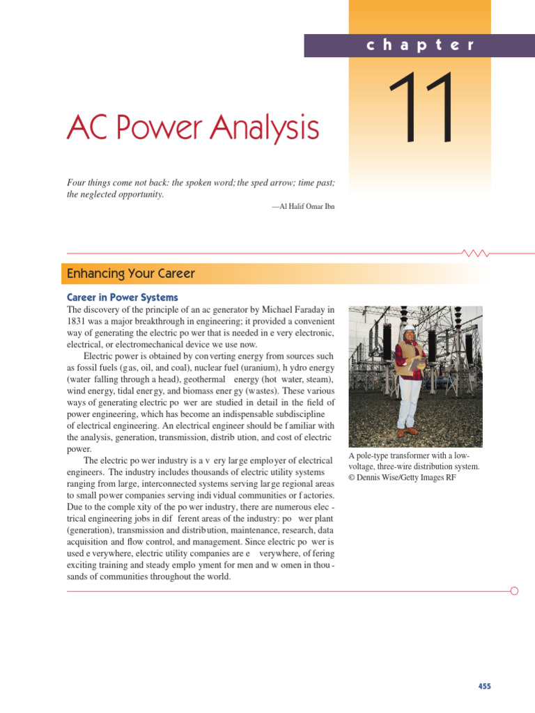 AC Power Analysis | PDF | Electrical Network | Ac Power
