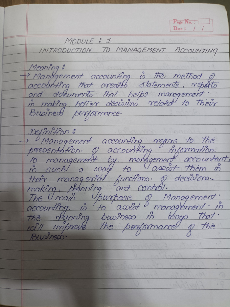 Management Accounting | PDF