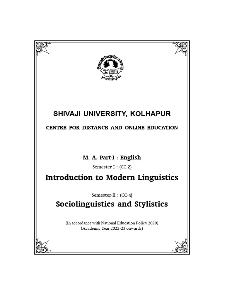 Introduction To Modern Linguistics All | PDF | Linguistics | Vedas