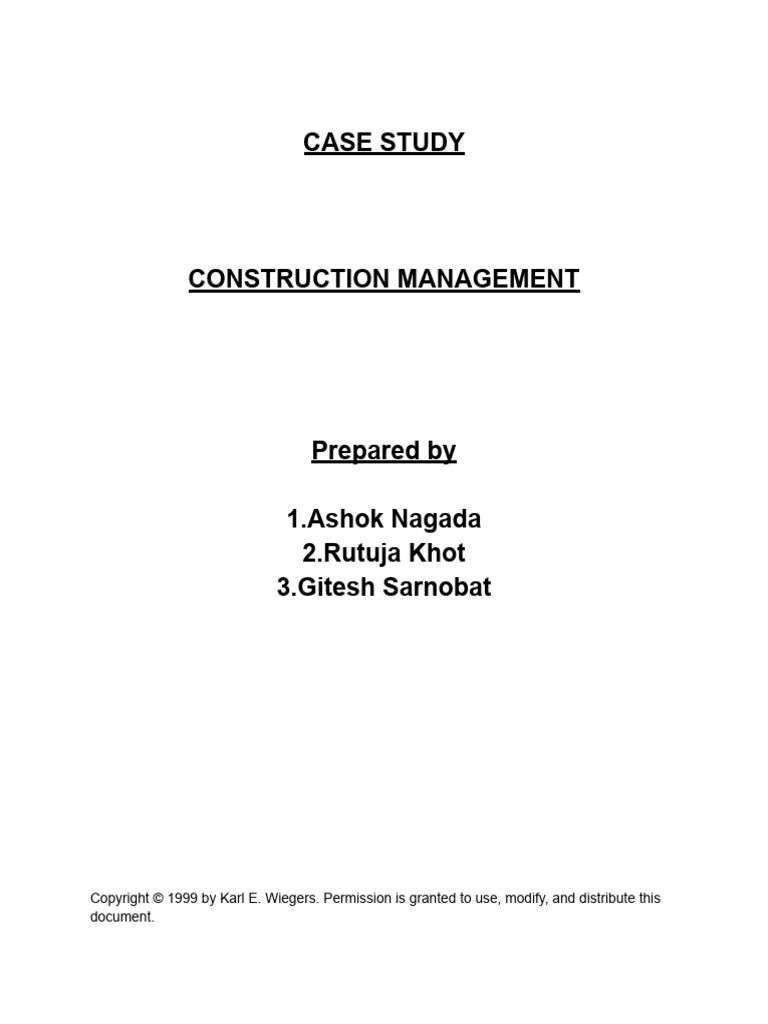 Case Study Construction Management | PDF | Graphical User Interfaces ...