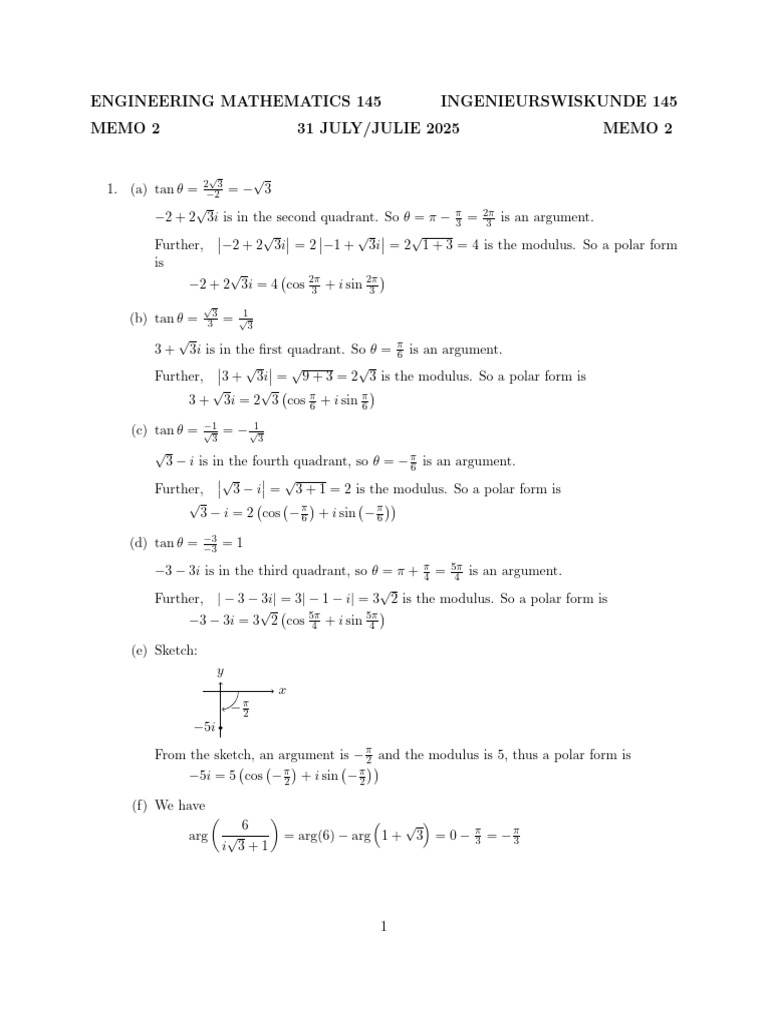 Memo 2 | PDF | Mathematics