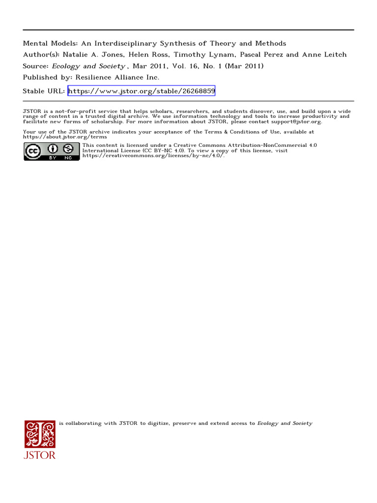 Jones MentalModels 2011 | PDF | Conceptual Model | System
