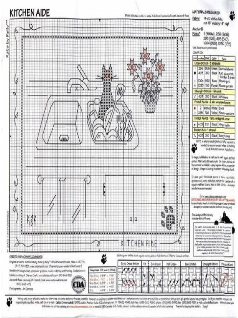 Sink Cross Stitch Pattern | PDF