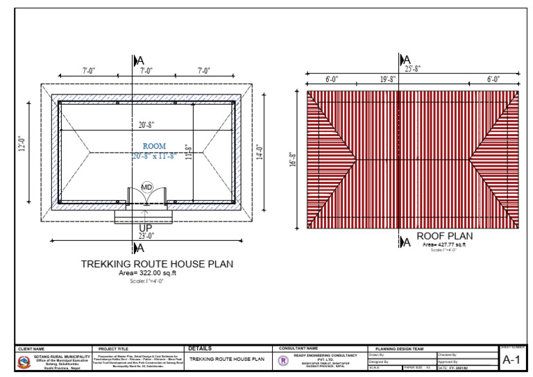 Waiting Hut, Trekking Route House and Toilet & Pit Final-T-H-1 | PDF